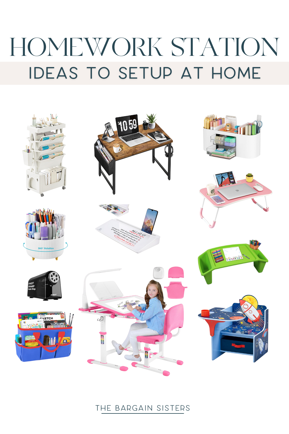 Productive Homework Station Ideas to Set Up at Home - The Bargain Sisters®
