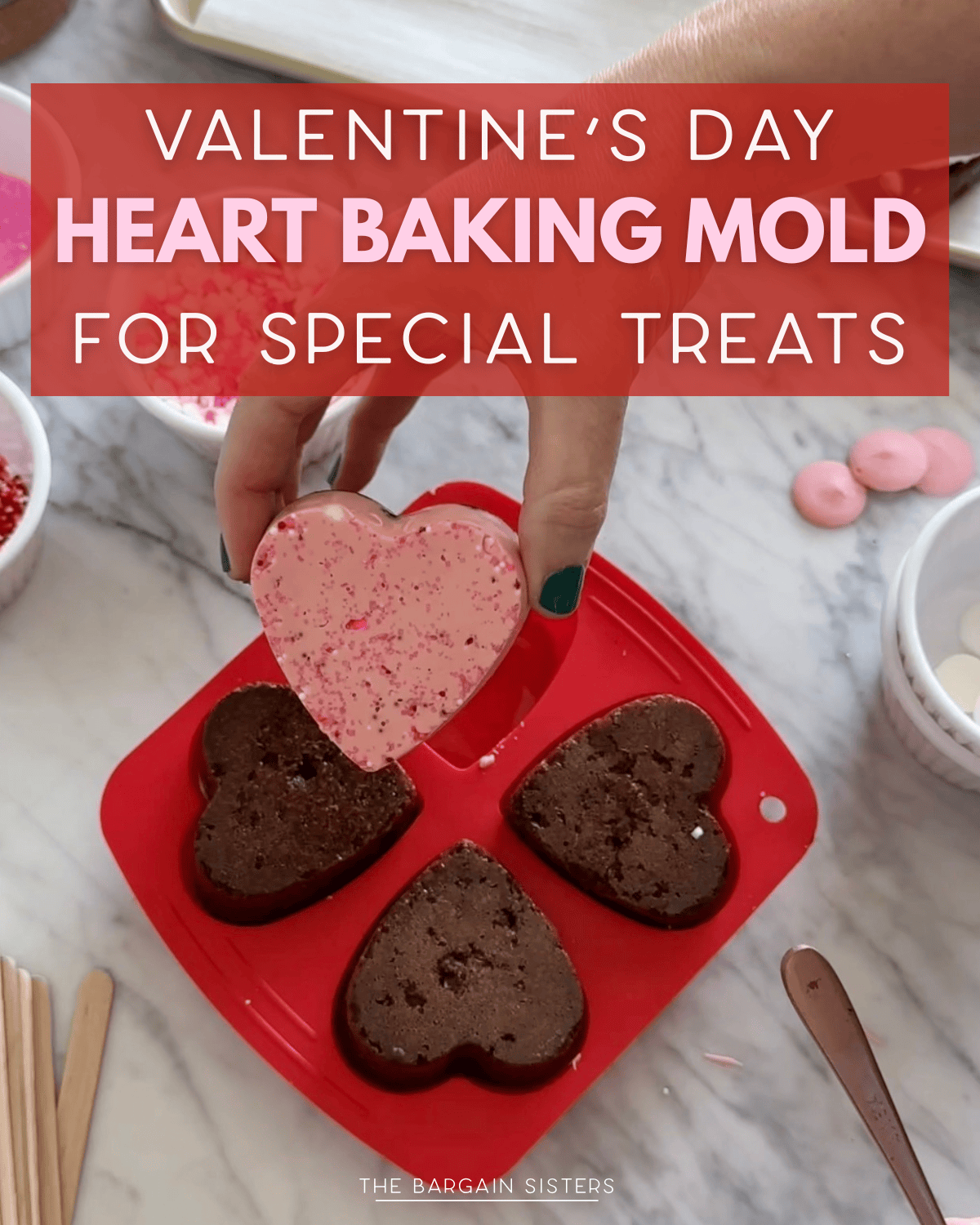 Silicone Heart Baking Mold for Valentine’s Treats - The Bargain Sisters®